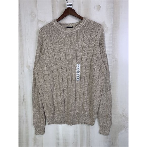 Dockers | Sweaters | Docker Relaxed Fit Khaki Knit Crew Neck Mens Large ...